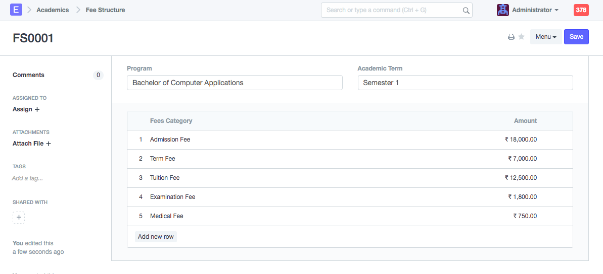 Fee Structure